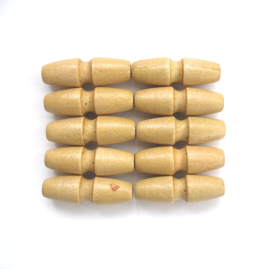 small wooden toggle buttons , 35mm - Folksy