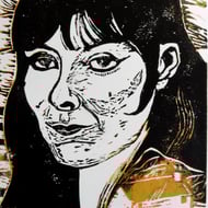 Portrait of Sheila Fell Original Hand Pressed L... - Folksy