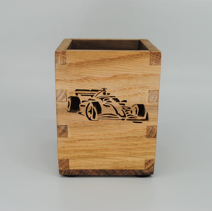 Wooden Stationary, Pencil Box - F1 Car - Folksy