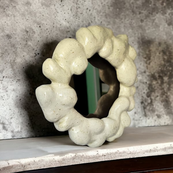 Wall Mirror Decor - Handmade from Jesmonite - R... - Folksy