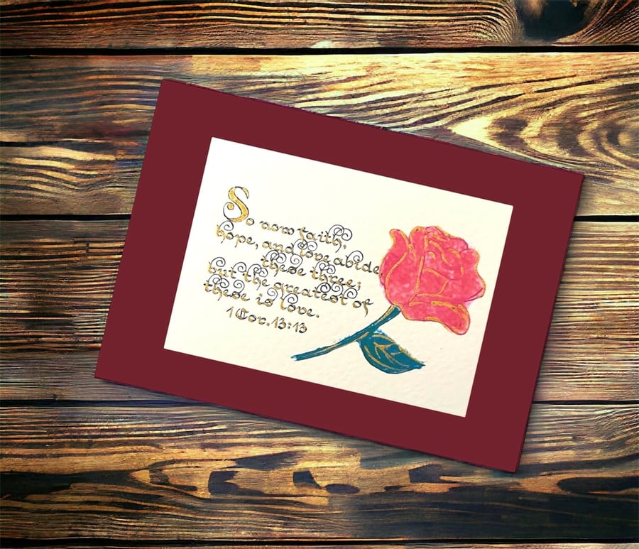 So now faith, hope and love abide 1 Corinthians... - Folksy