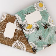 Golden Bees Notebooks - Folksy