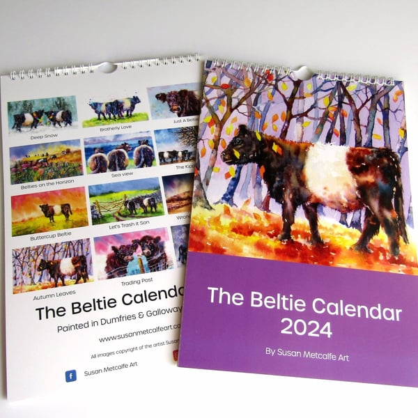 Belted Galloway calendar 2024 - Folksy
