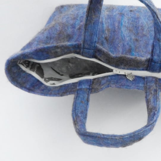 Felted Handbag - "Smokey Blue" - Folksy