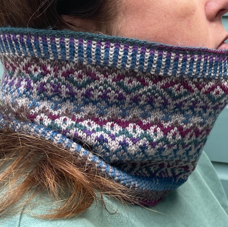 Jewel Fair Isle 1 Cowl Knitting Kit - in 4 ply ... - Folksy