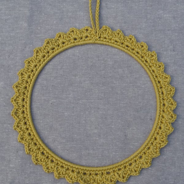 Large Crochet picture Frame Wall Decoration - Folksy