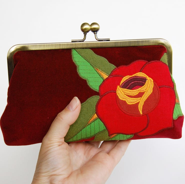 Velvet Rose Purse - Folksy