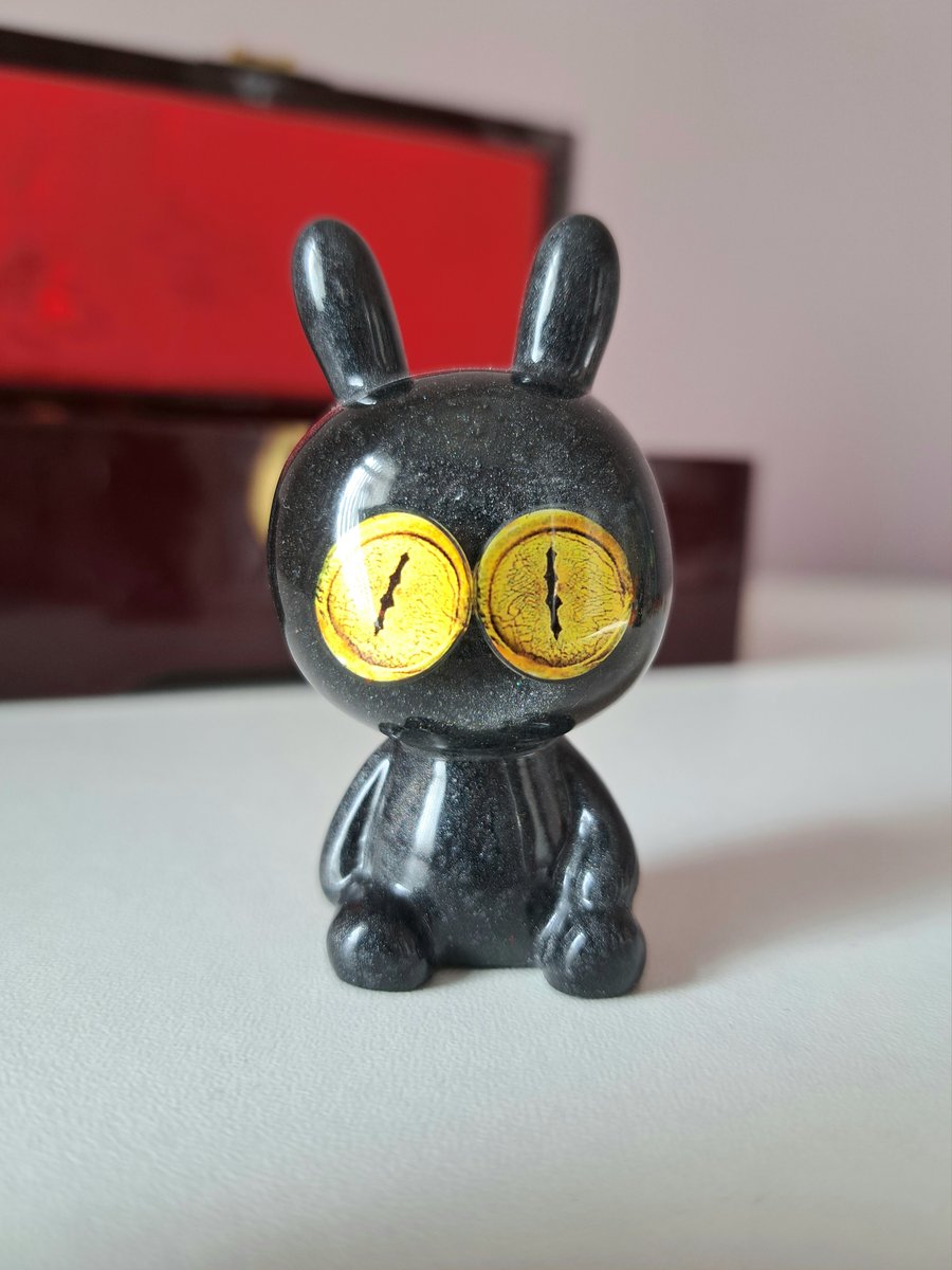 Creepy Cute Black Rabbit - Folksy