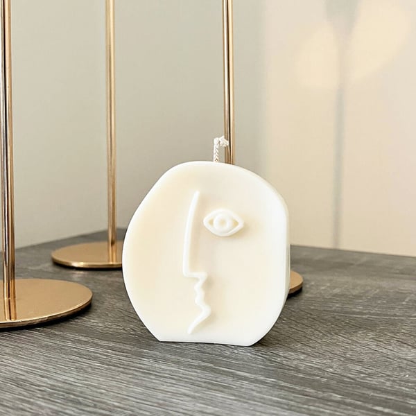Oval Aesthetic Candle - Round Face Candle - Cir... - Folksy