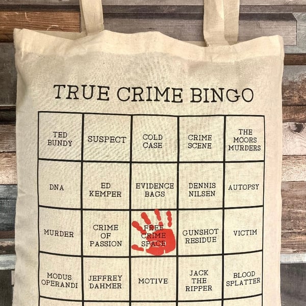 True crime bingo - Folksy