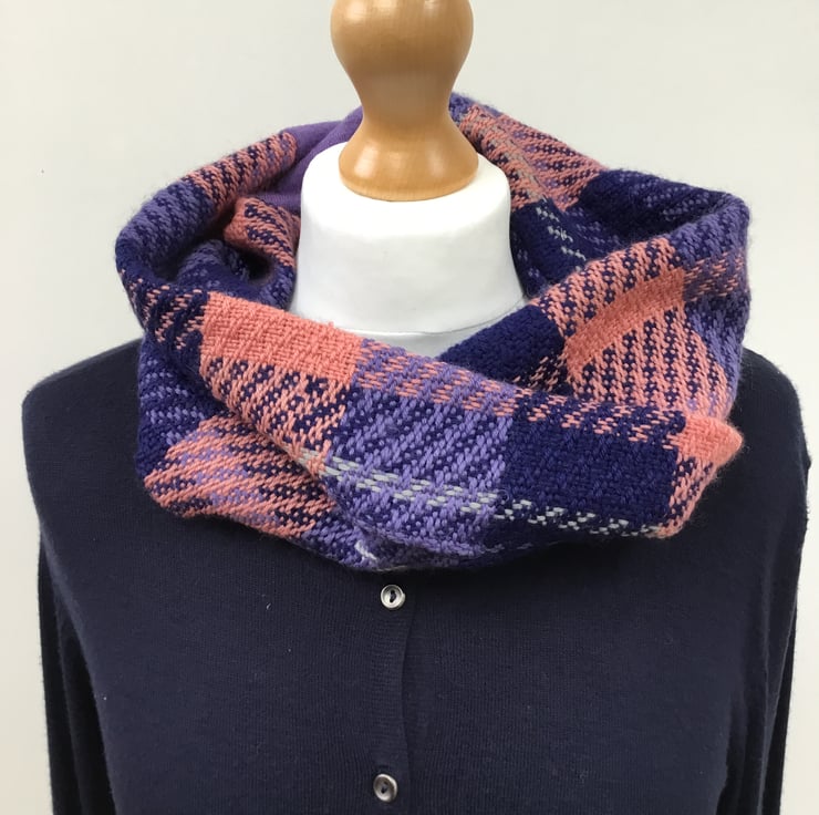 Handwoven merino infinity cowl scarf - woven wi... - Folksy