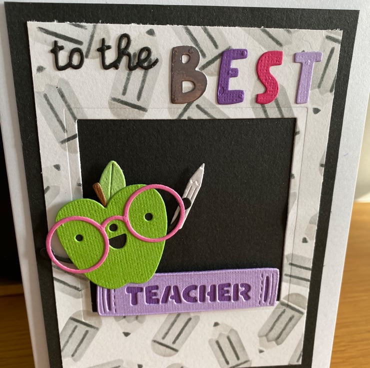 Handmade teacher appreciation card - Folksy