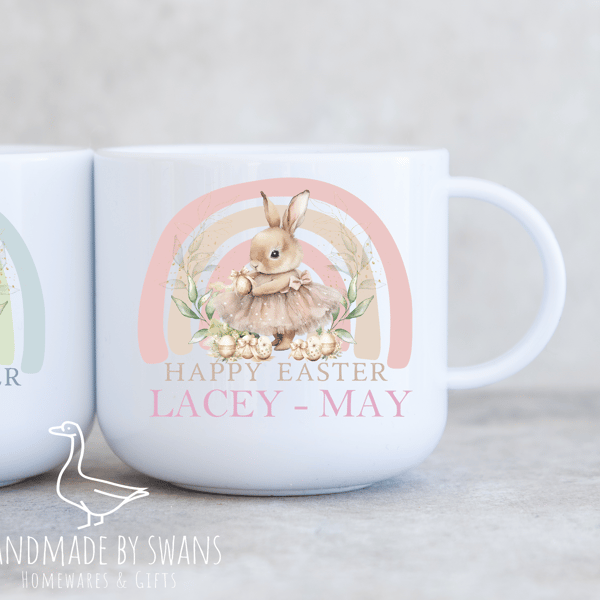 Happy Easter gift, Polymer unbreakable cup, Rai... - Folksy