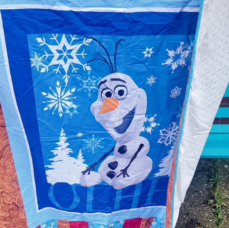 Homemade Olaf Frozen patchwork quilt - Folksy