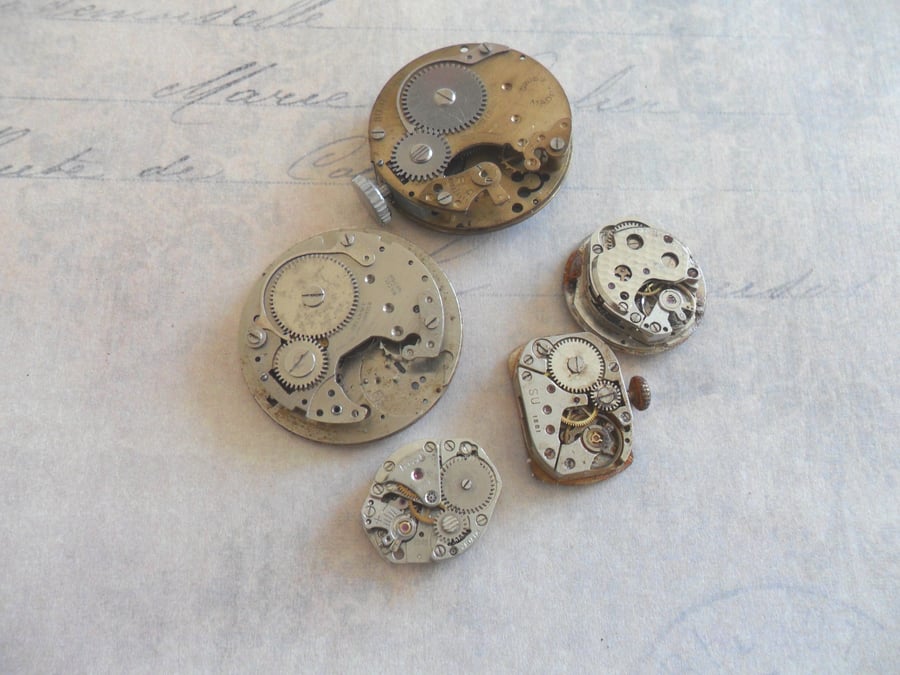 Steampunk Vintage Watch Movements Altered Art - Folksy