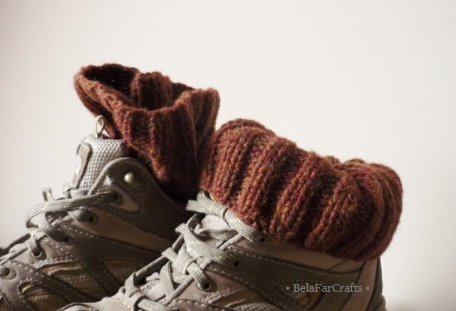 Men's brown boot cuffs - Scottish wool boot top... - Folksy