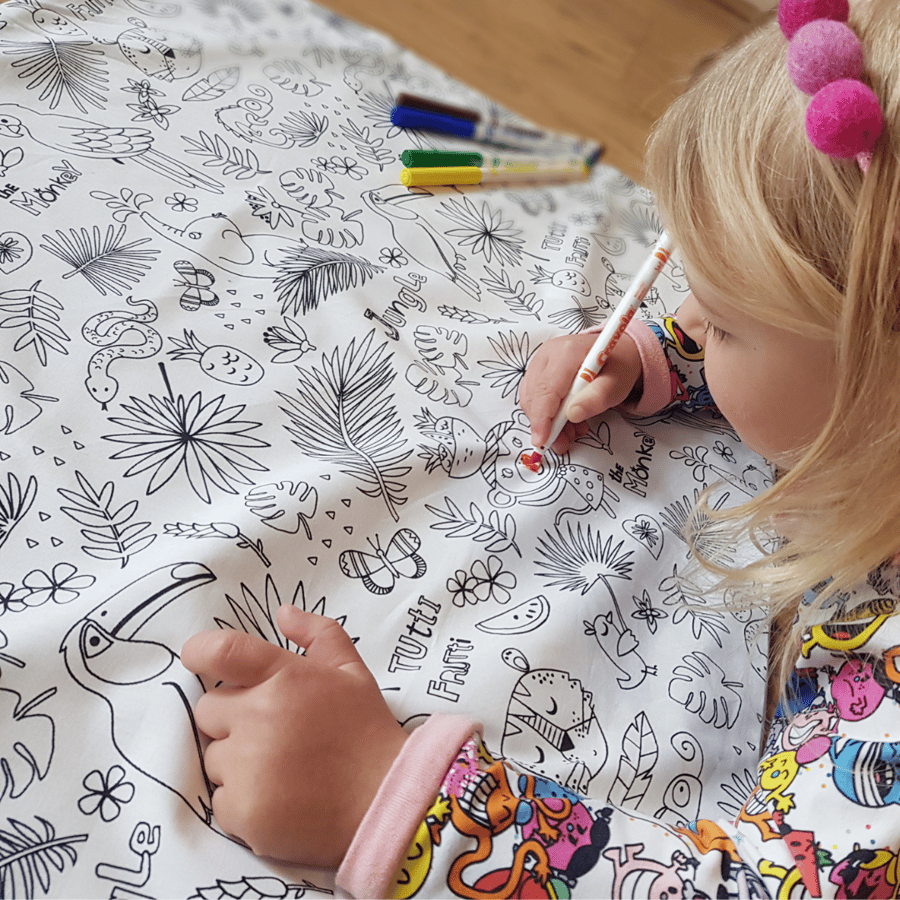 Safari colouring tablecloth - Gif for Kids - Folksy