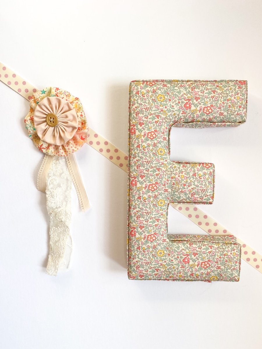 Fabric letters, nursery wall art, personalised ... - Folksy