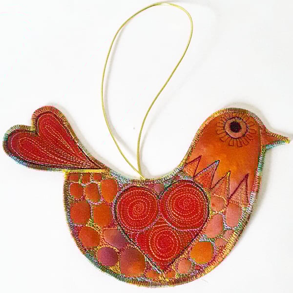 Hanging Bird Decoration - Folksy