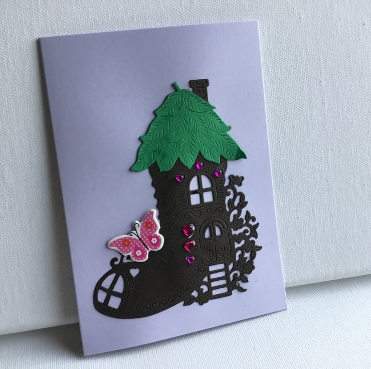 New home card. Fantasy shoe card. Any occasion ... - Folksy