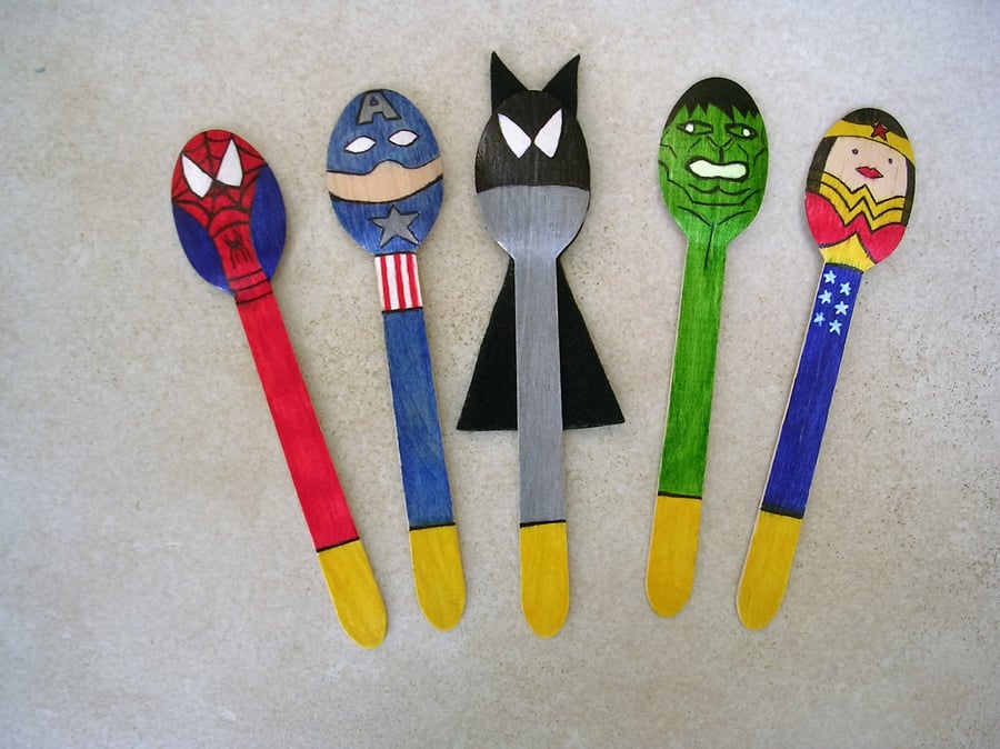 Superhero Story Spoon Set - Folksy