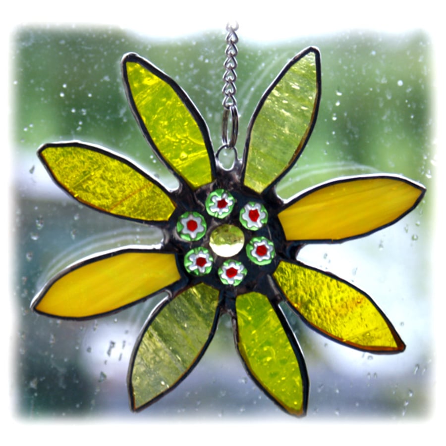 Sunflower Suncatcher Handmade Stained Glass Su... - Folksy