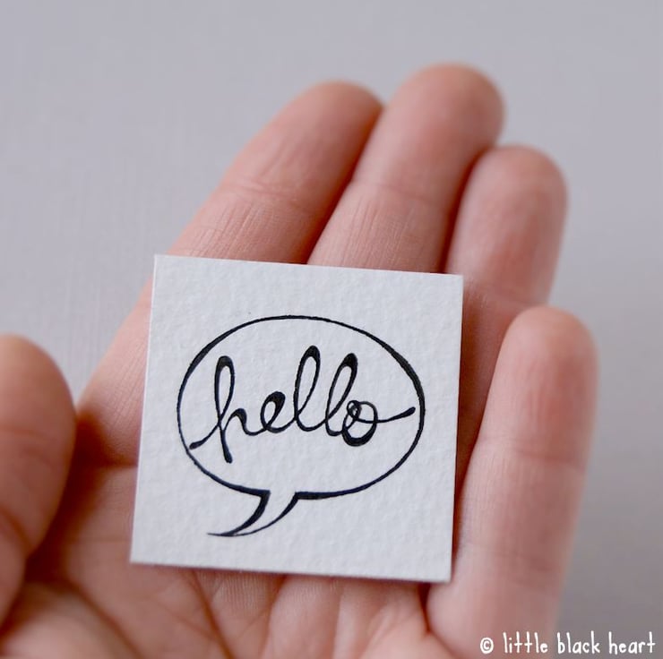 hello - original artwork - Folksy