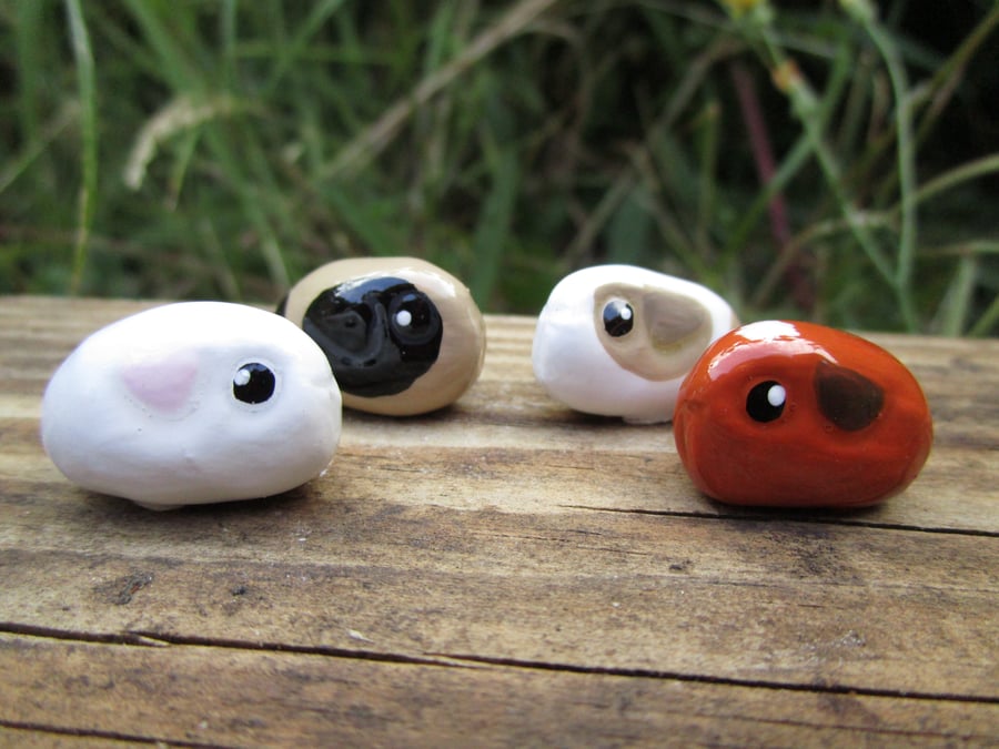 Mini Guinea Pig figurine, 20 colour patterns to... - Folksy