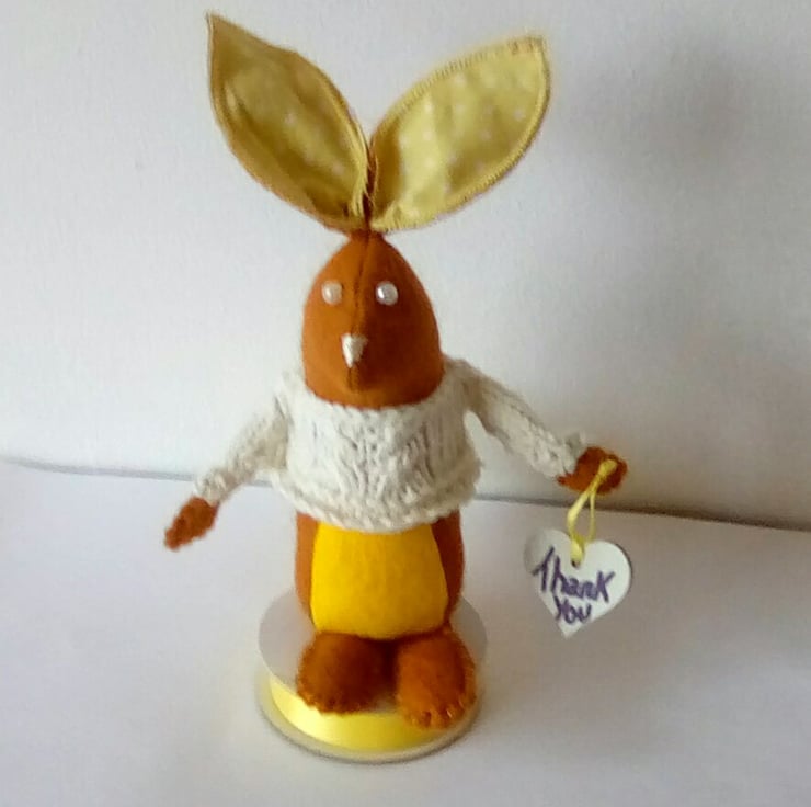 Felt Rabbit, Rabbit Gift, White Rabbit, Mum Gif... - Folksy