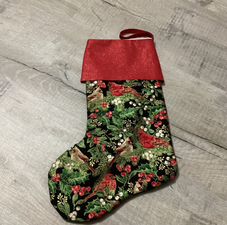Paradise bird Christmas stocking - Folksy