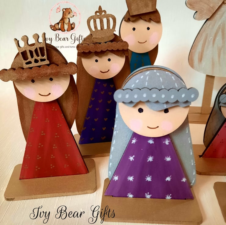 Wooden Christmas Nativity set - Folksy