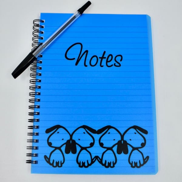 A5 Dog notebook - lined paper - customise - sta... - Folksy