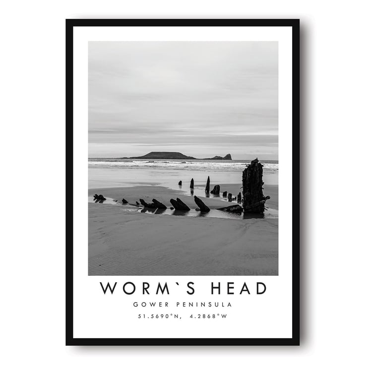 Worms Head Gower Travel Print, Gower Peninsula ... - Folksy