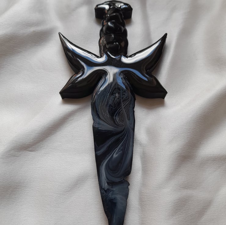 Decorative Symbolic Obsidian Fae Witch Resin Da... - Folksy