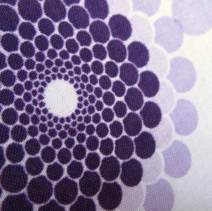 Dotty 'Floral' Print on Cotton - Folksy