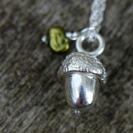 Silver acorn - Folksy