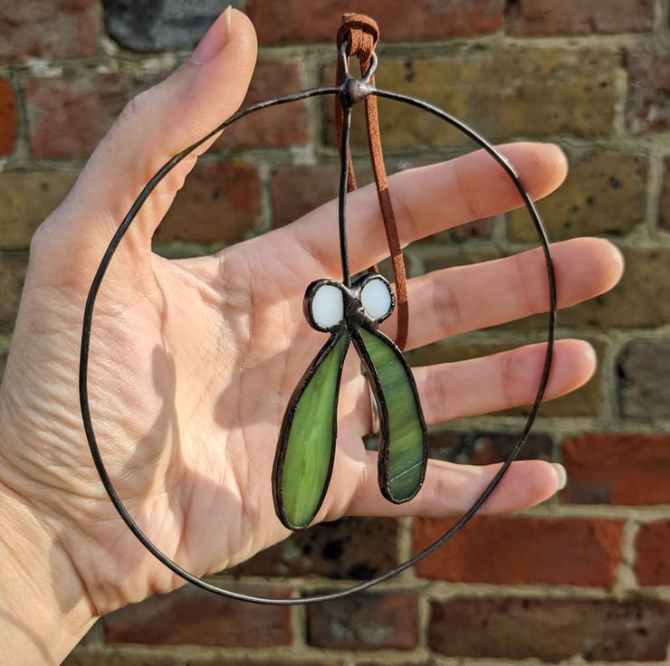 Stained Glass Mistletoe Wreath, Christmas Tree ... - Folksy