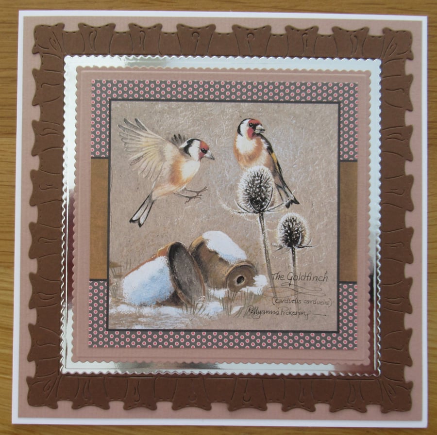 Goldfinch - 7x7" Any Occasion Card - Folksy