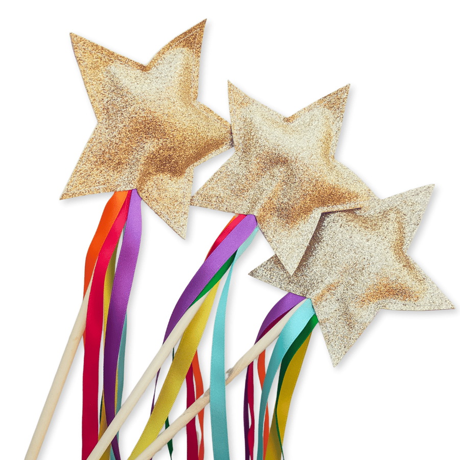 Rainbow Star Magic Wand - Folksy