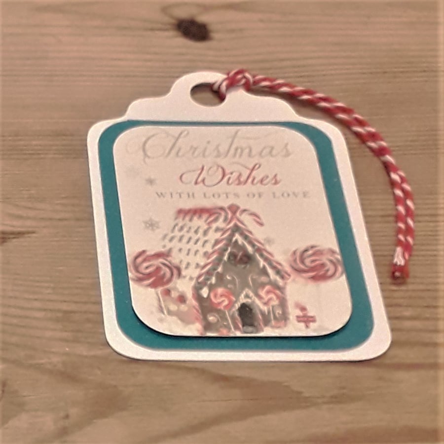 Christmas Gift Tag - Gingerbread House - Folksy