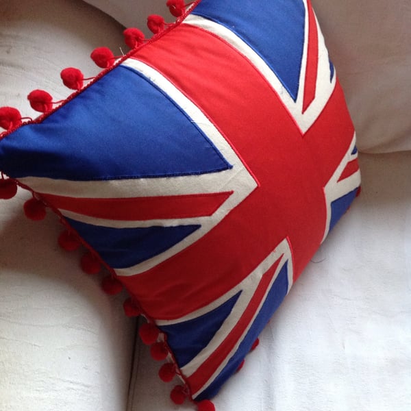Union Jack cushion - Folksy