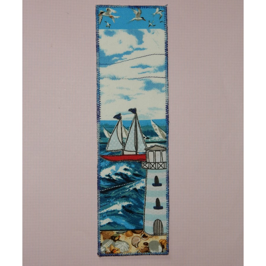 Bookmark Lighthouse and boats - Folksy
