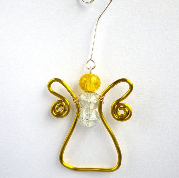 Wire angel Christmas decoration - Folksy