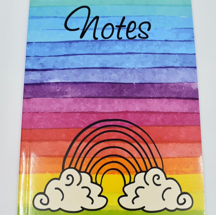 A5 Rainbow Notebook - Customise - Your Name - S... - Folksy