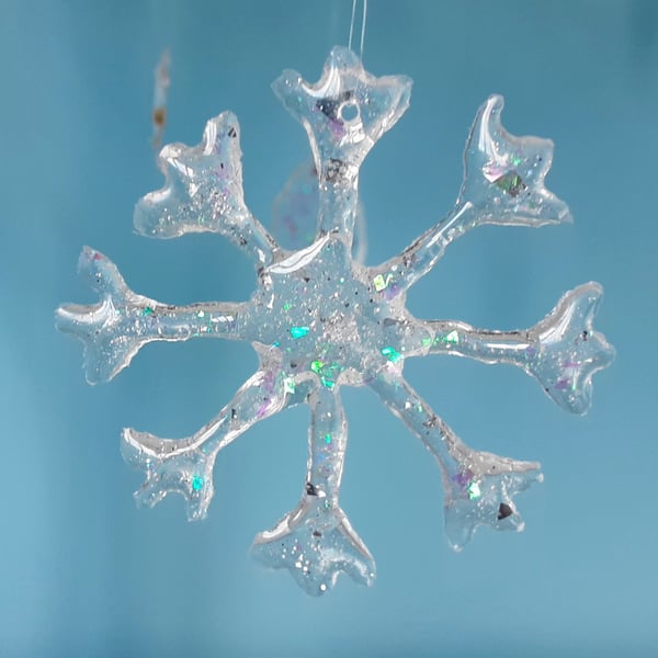 Christmas Snowflake Decorations, Set Of 6 - Folksy