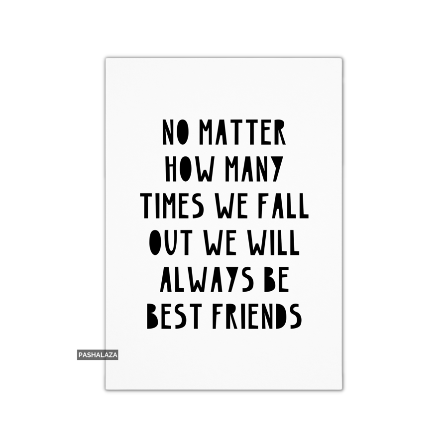Friendship Card - Novelty Greeting Card For Bes... - Folksy