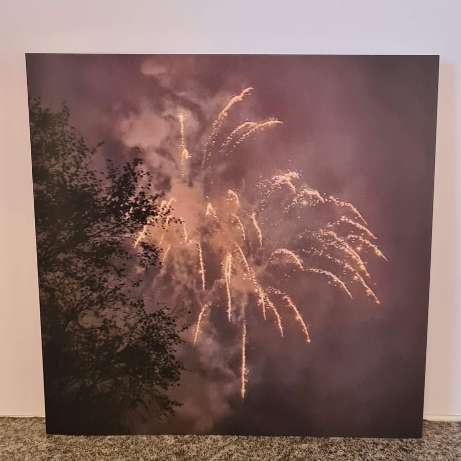 Fireworks square card - Folksy