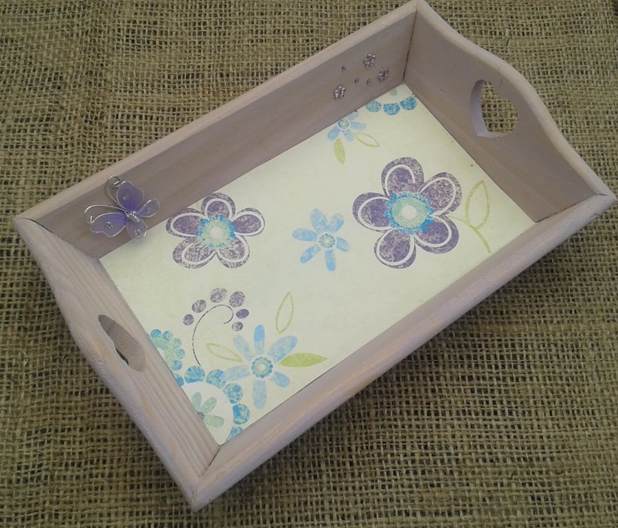Colour washed mini trays - purple - Folksy