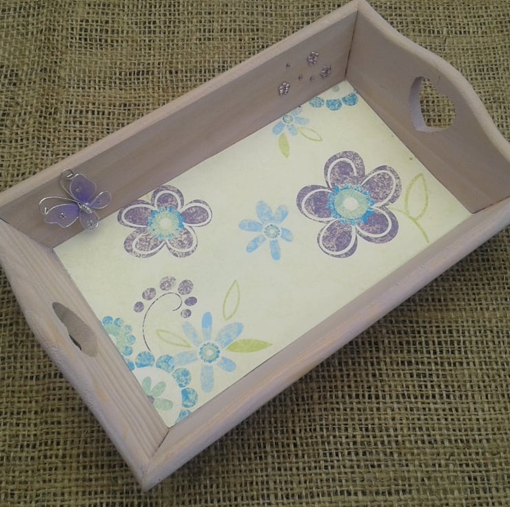 Colour washed mini trays - purple - Folksy