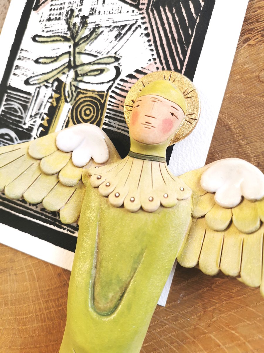Ceramic Angel - Spring - ceramic wall art - ang... - Folksy